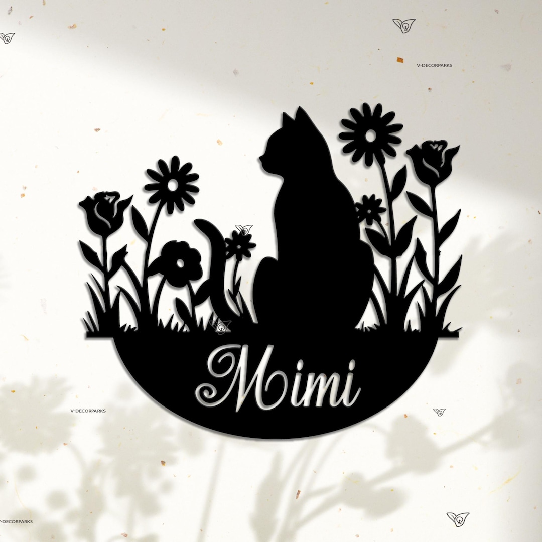 Personalized Cat Metal Wall Sign -custom Cat Metal Wall Art-cat Lovers ...