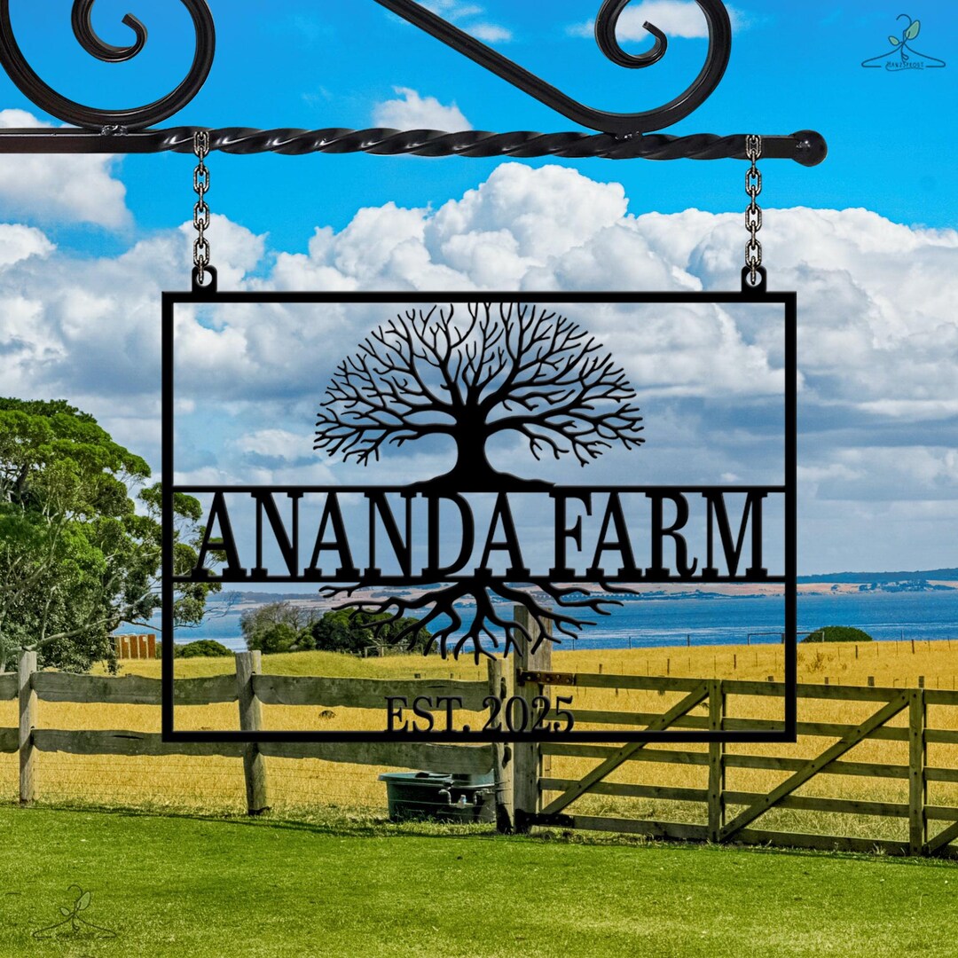 Entryway Sign, Metal Farm Signs, Custom Farm Signs,outdoor Entryway ...