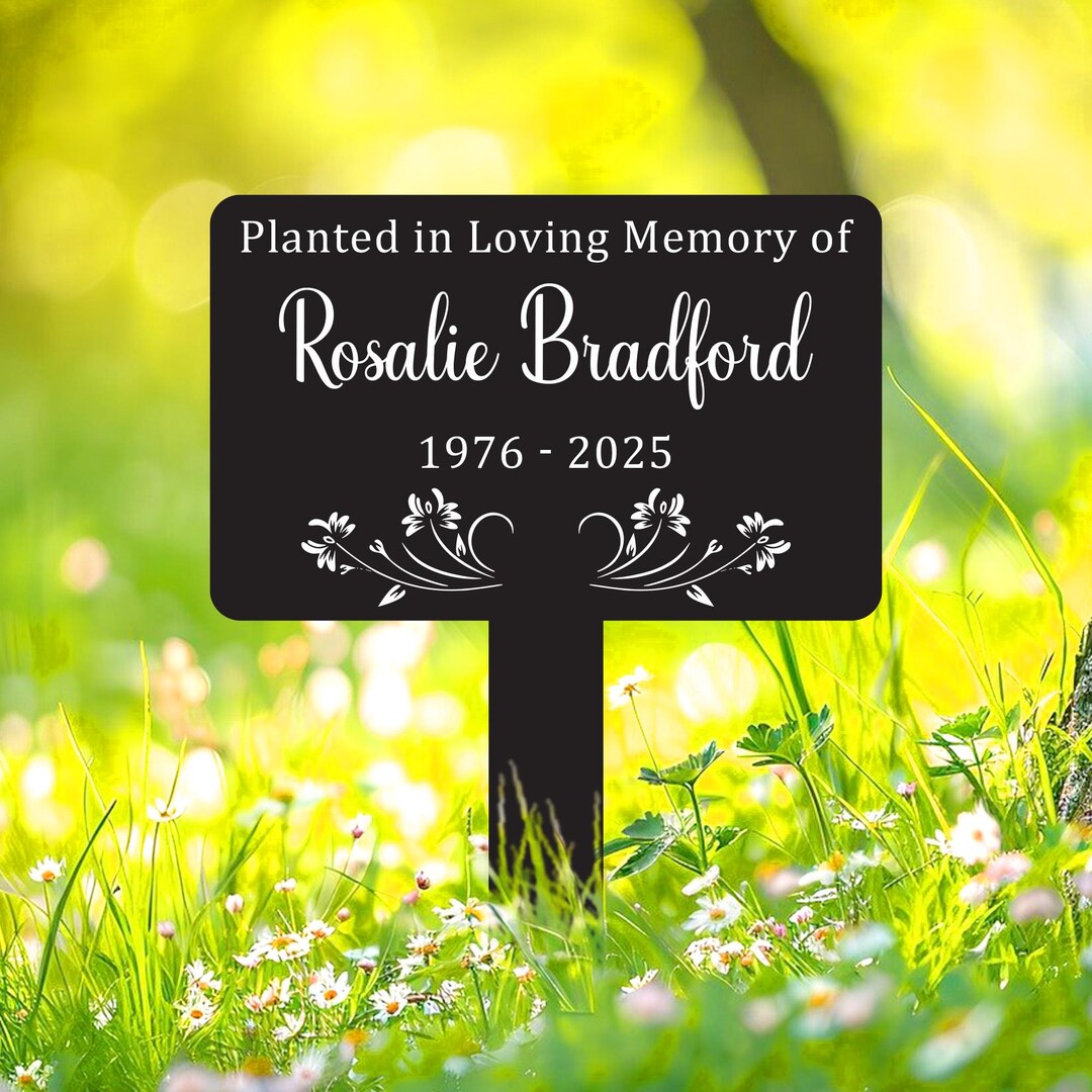 Personalized Memorial Tree Sign With Stake, Memorial Marker,metal ...