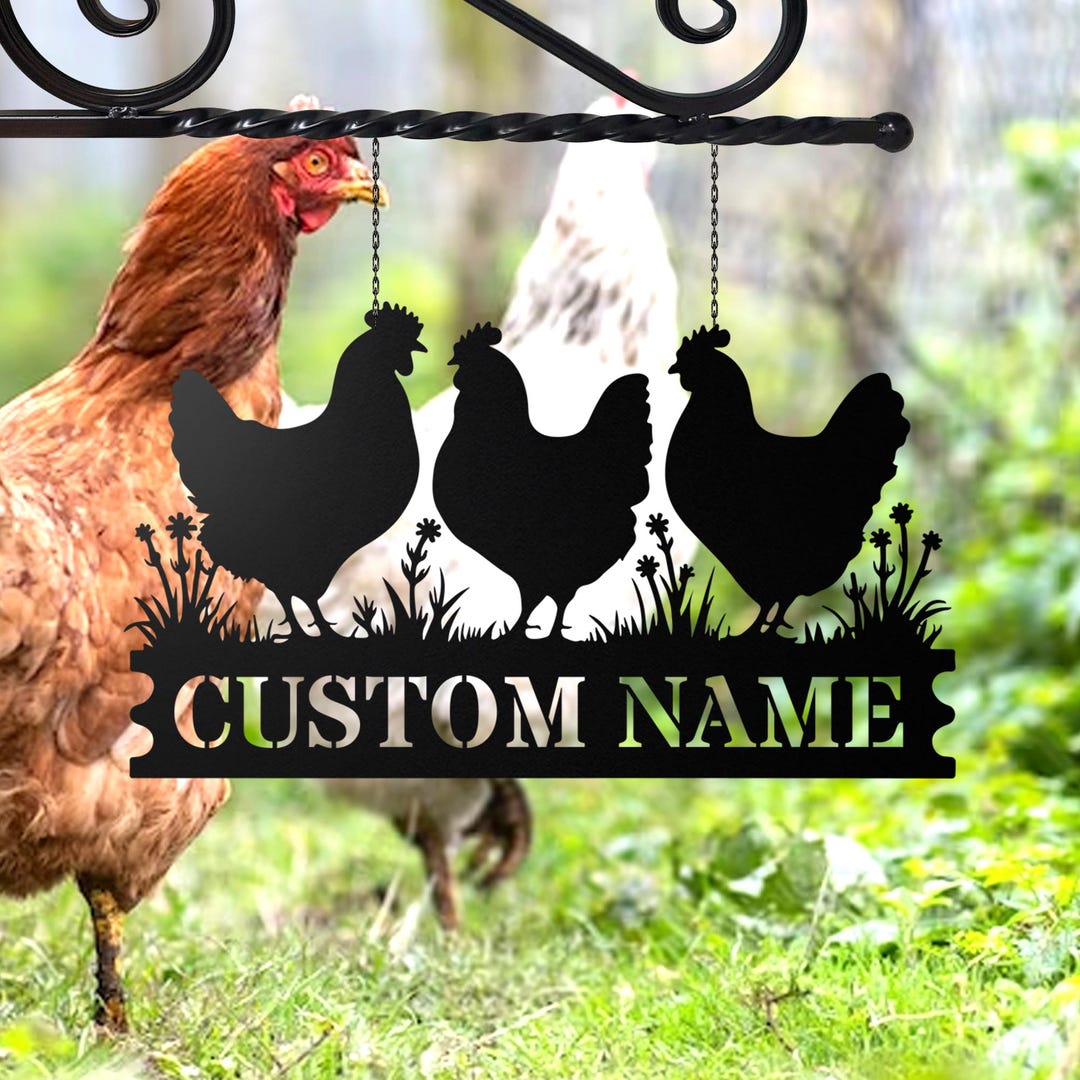Personalized Chicken Coop Sign, Hen House Sign, Custom Metal Chicken ...