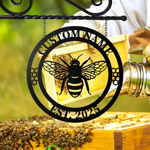 Metal Bee Sign - Etsy