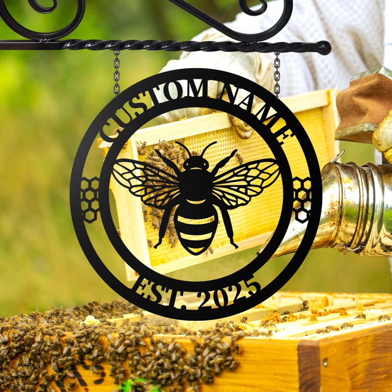 Metal Bee Sign - Etsy