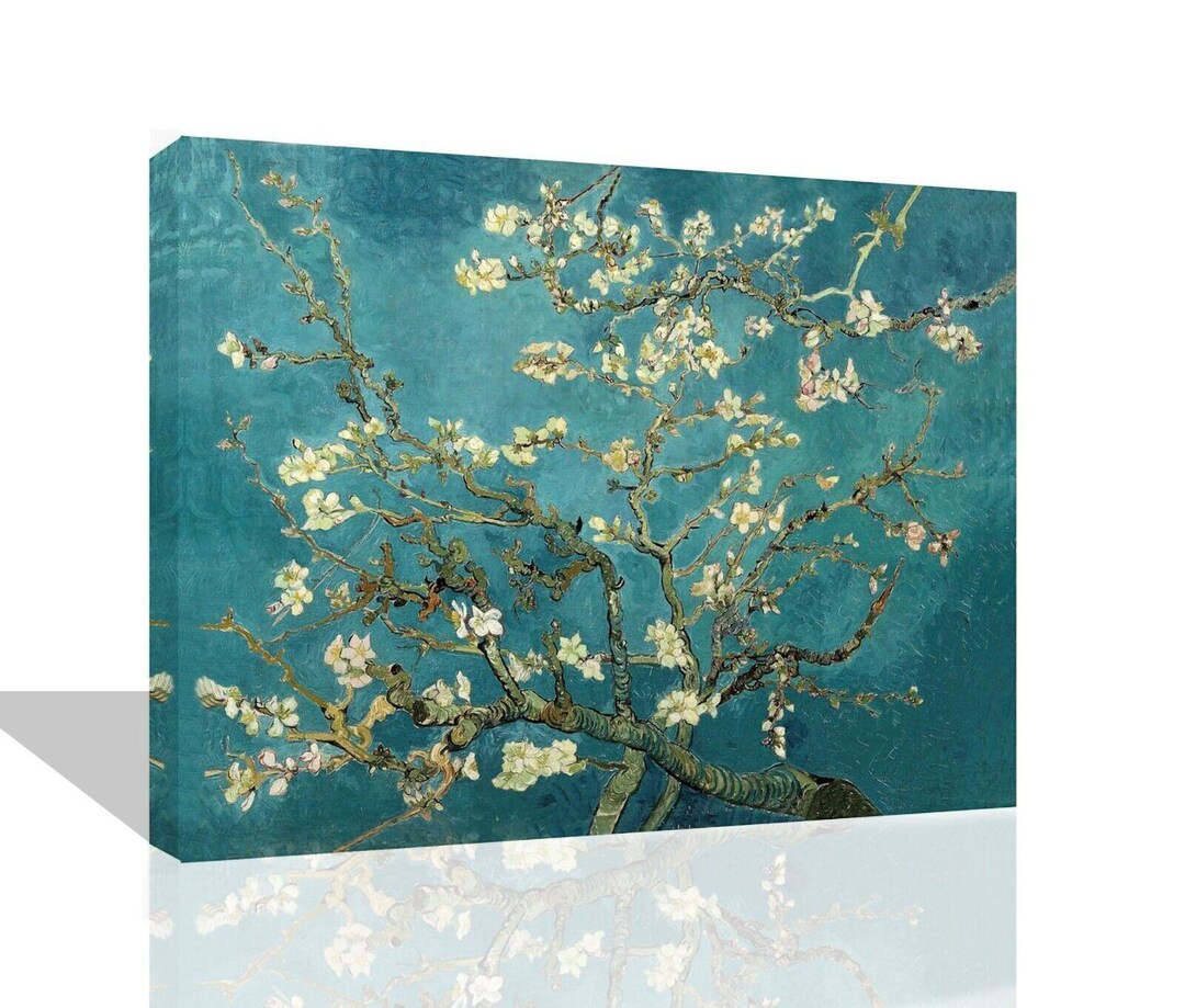 Vincent Van Gogh Almond Blossom Duck Egg Blue Canvas Wall Art Painting ...