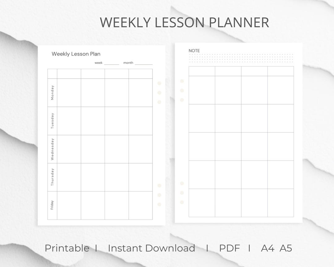 Weekly Lesson Plan | Weekly Lesson Plan Template | Lesson Plan ...