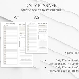 Printable To-do List Template | Printable Daily Schedule PDF | Instant ...