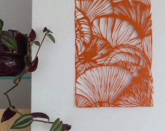 Boho Organic Style Sage Green Abstract Papercut Art Hand Made Paper ...