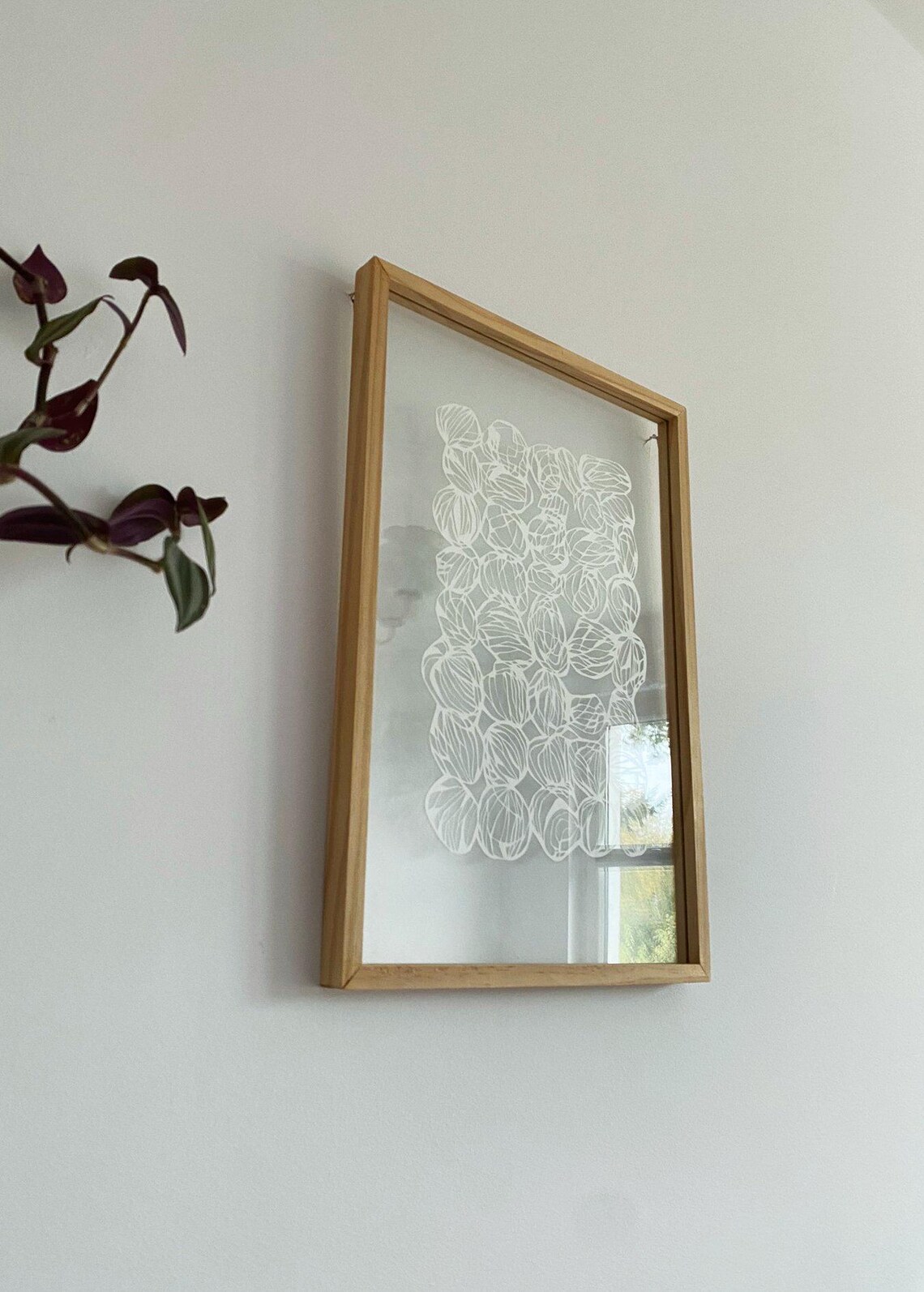 White Roses Organic and Geometric Abstract Papercut Art Hand Made Paper ...