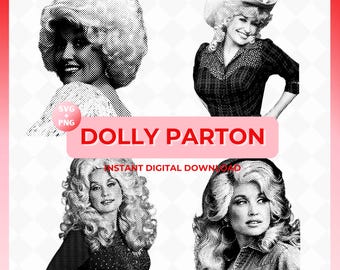 Dolly Parton SVG Bundle, Vintage Country Music PNG, Digital Download ...