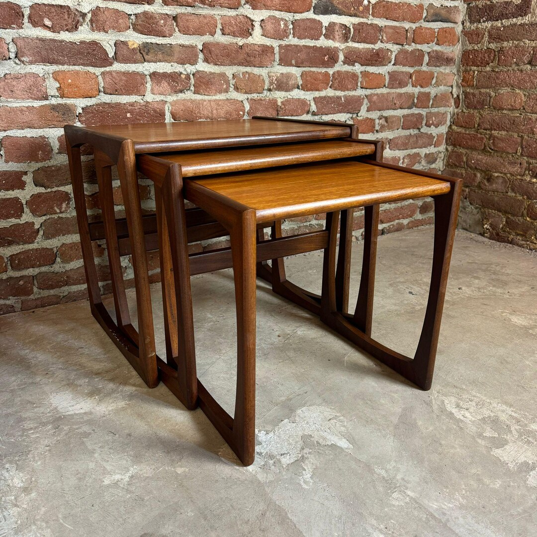 1960s Teak Nesting Tables Set of 3 Danish Mid-century Modern Side Tables - Etsy