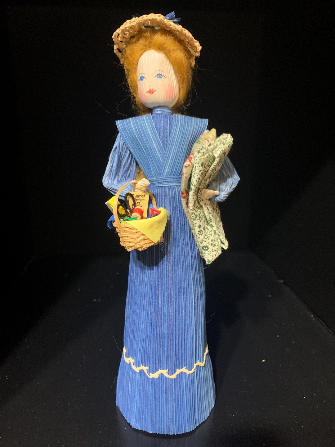 Ritchie Corn Husk Doll-sewing Lady - Etsy