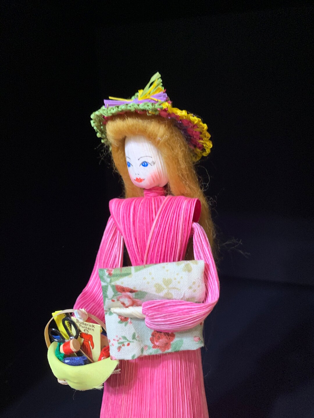 Ritchie Corn Husk Doll-sewing Lady - Etsy