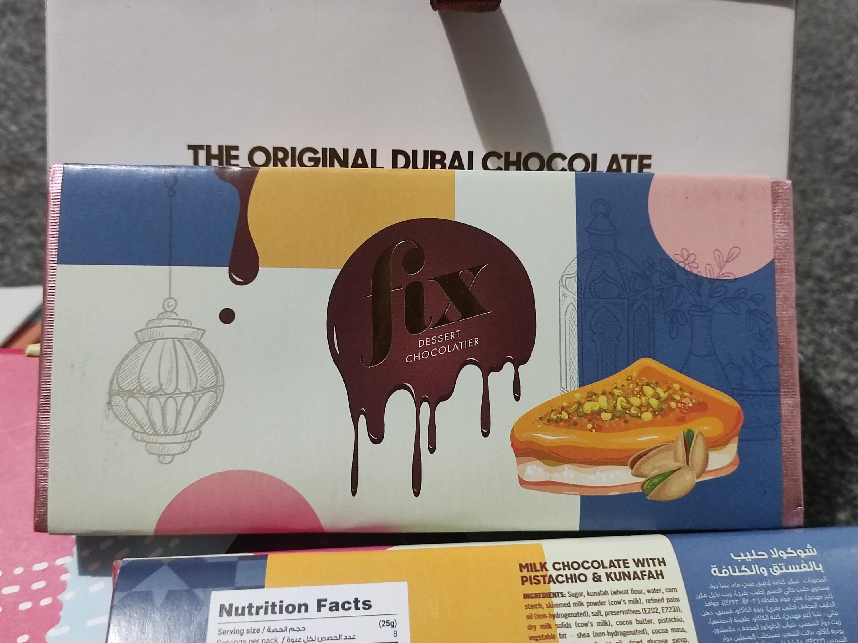 FIX Dubai Chocolate Authentic Original Fix Pistachio Kunafeh 'can't Get ...