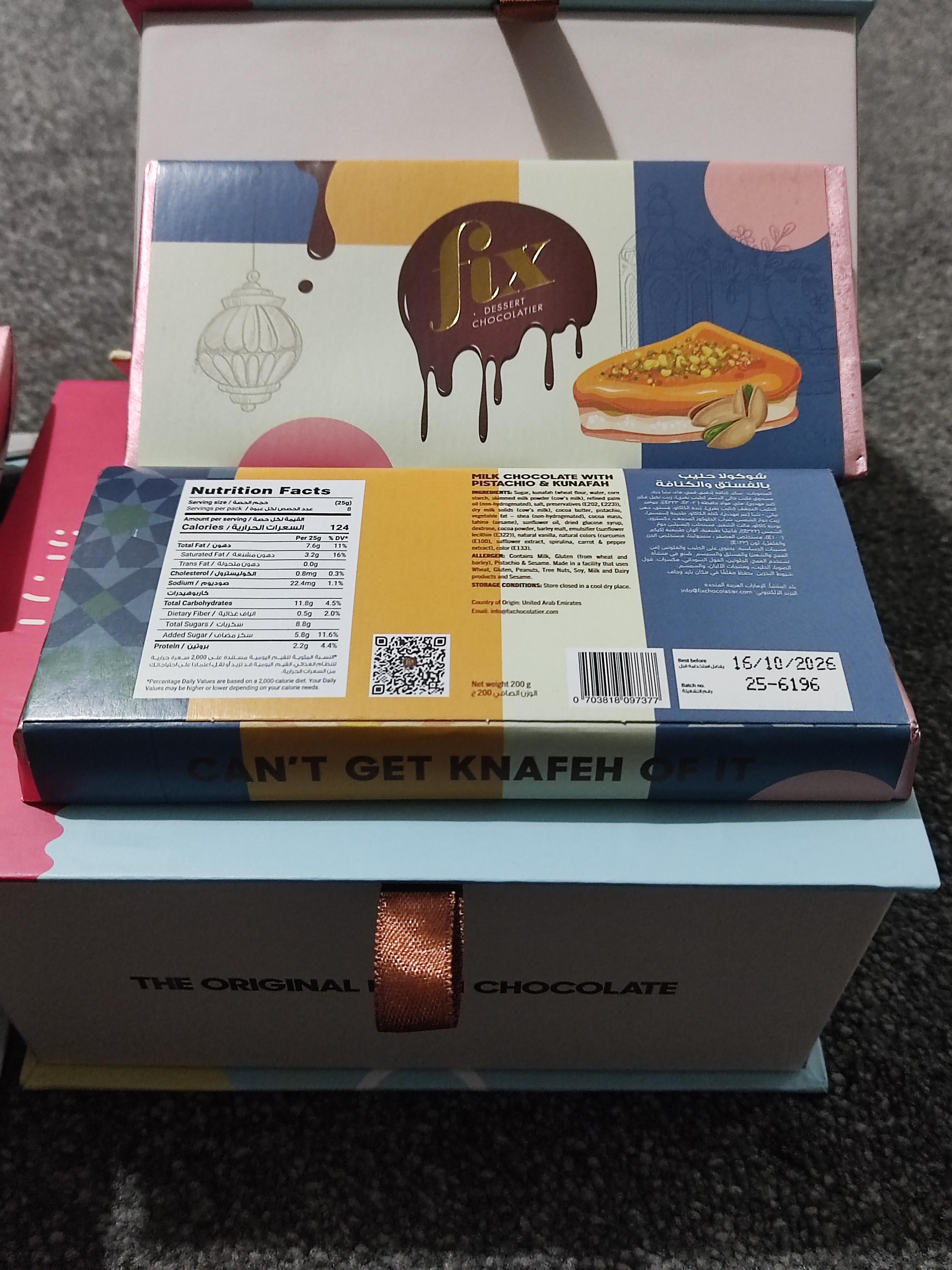 FIX Dubai Chocolate Authentic Original Fix Pistachio Kunafeh 'can't Get ...