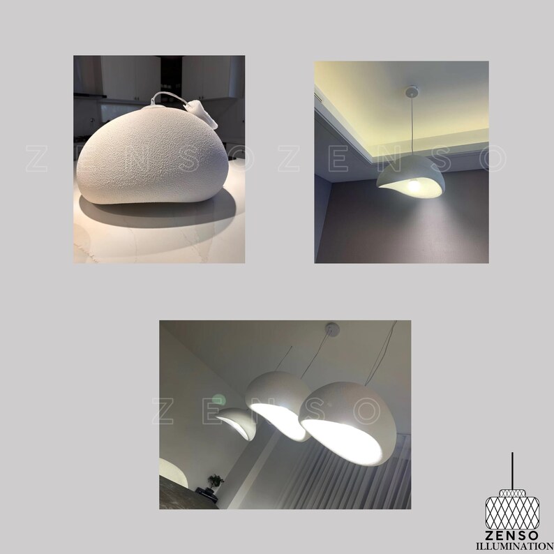 Cozy Japandi Pendant Light - Wabi Sabi Minimalist Lamp, Soft Glow ...