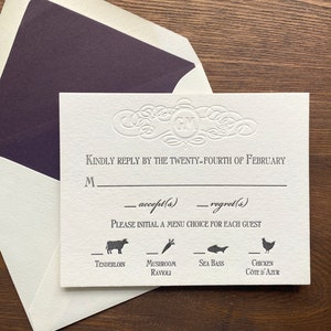 Monogram Letterpress Wedding Invitations - Etsy