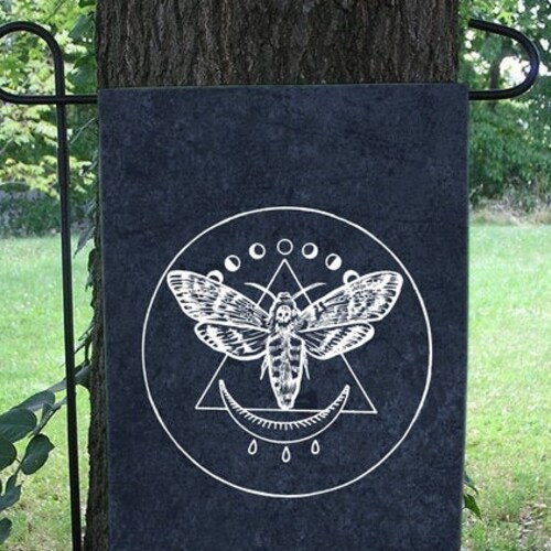 Triple Goddess Moon Pentacle Garden Flag - Etsy