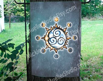 Solar Eclipse Sigil Amulet Mother of Pearl Free Cord By | Etsy