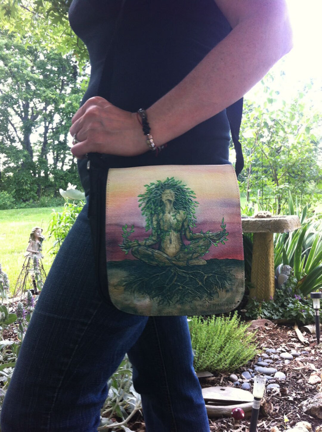 Dryad Spirit Small Shoulder Bag With Changeable Hand Pressed Flap - Etsy