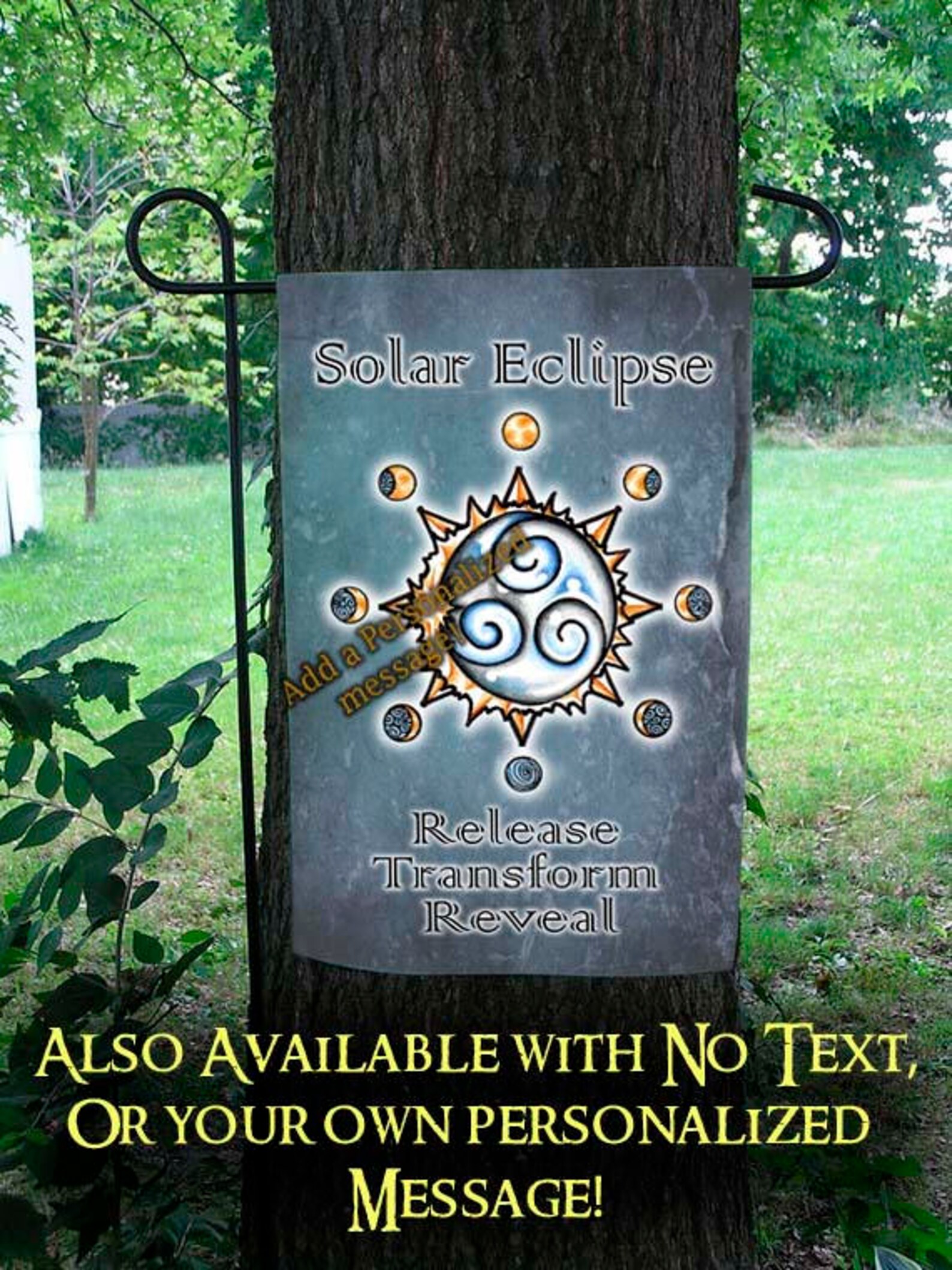 Solar Eclipse Sigil Garden Flag | Etsy