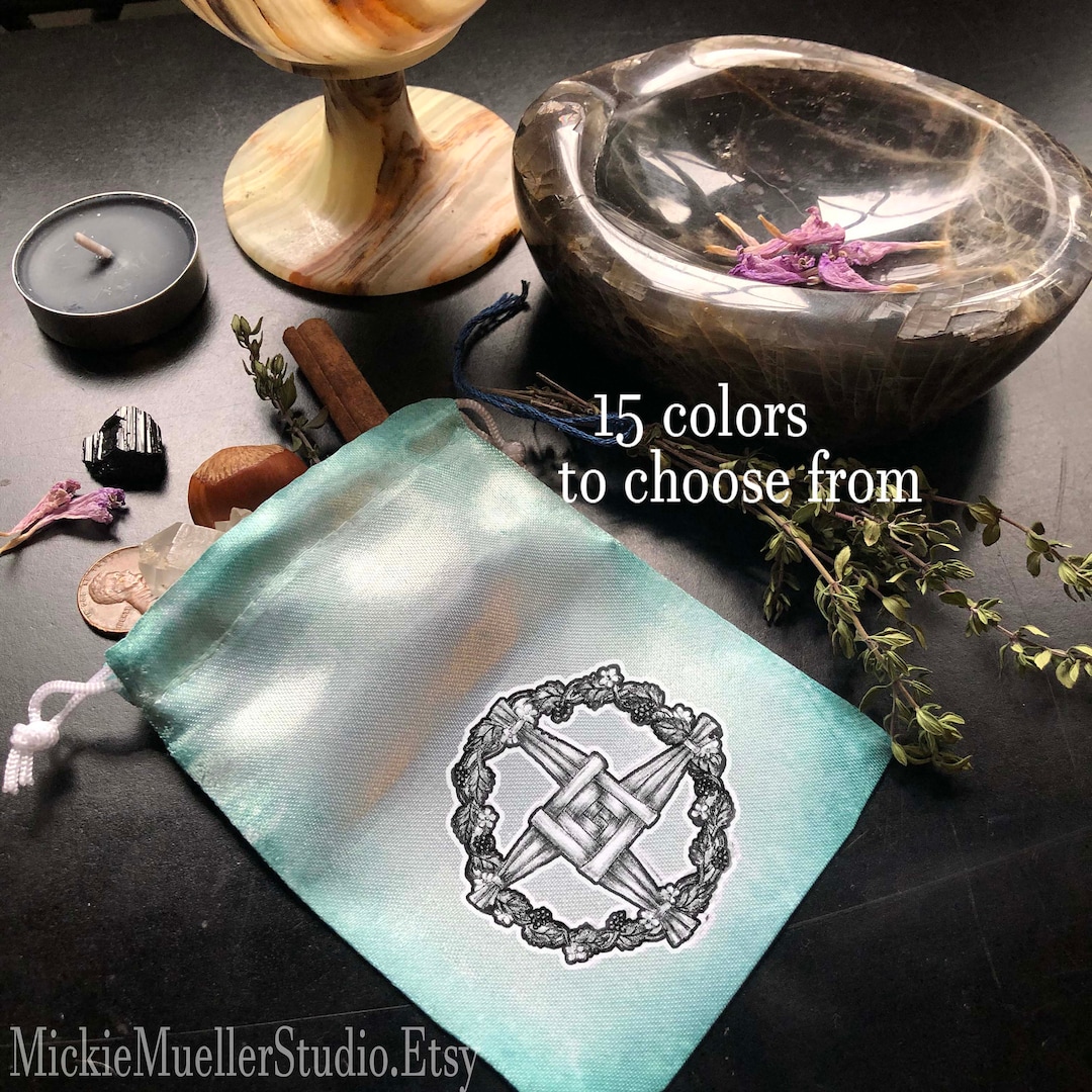 Drawstring Bag for DIY Charm Bag, Brigids Cross, Mojo Bag, Spell Bag ...