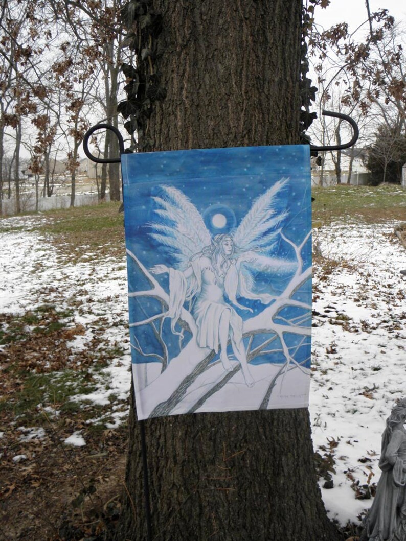 Midnight Ice Fairy Fantasy Art Garden Flag - Etsy