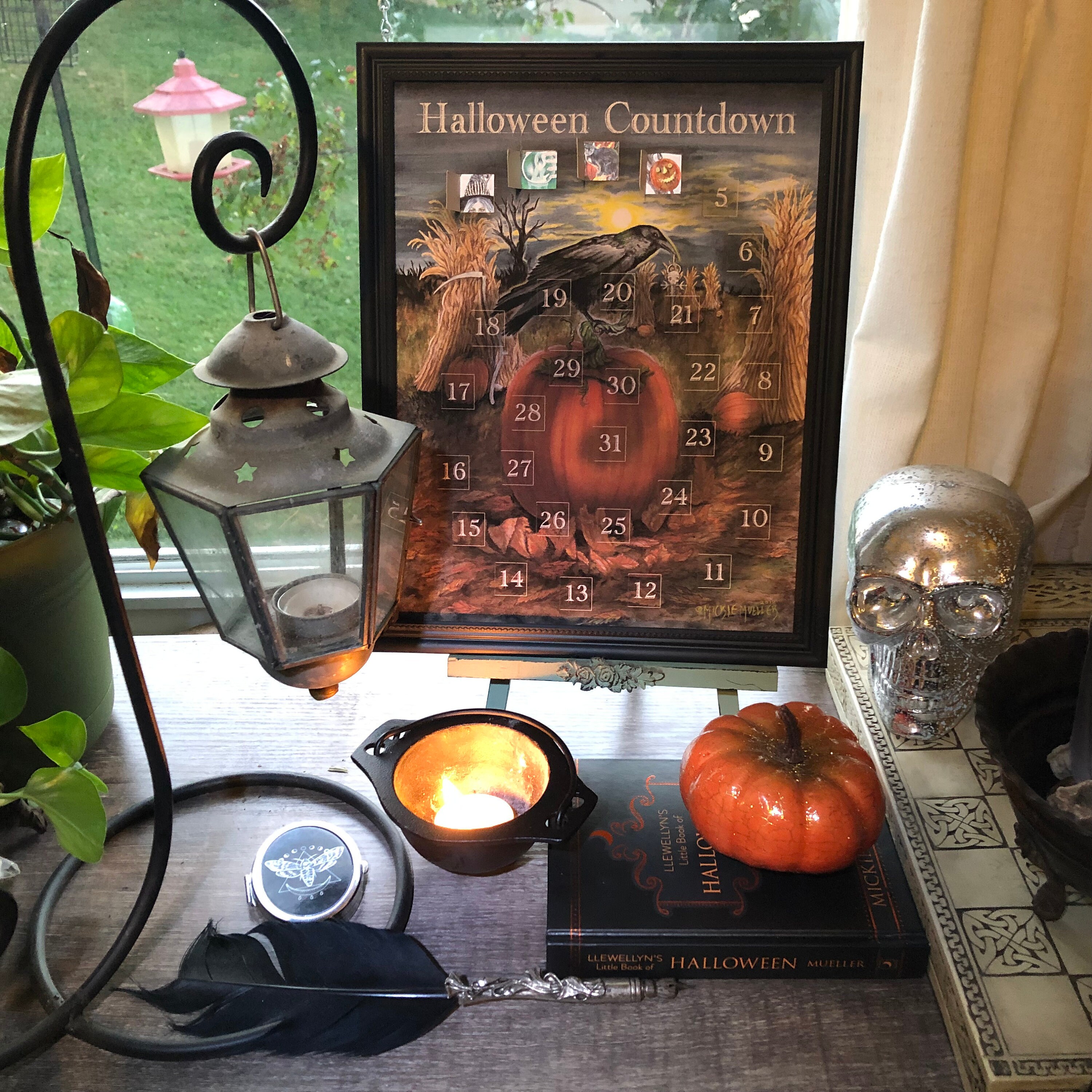 Wooden Countdown To Halloween Calendar Pumpkin Christmas Is Coming ...