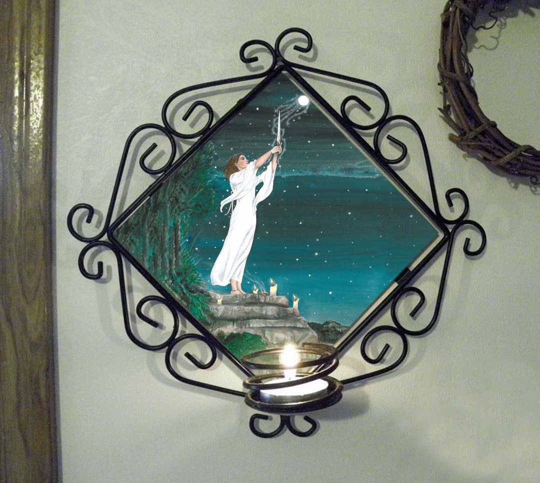 Drawing Down the Moon Wall Candle Sconce - Etsy