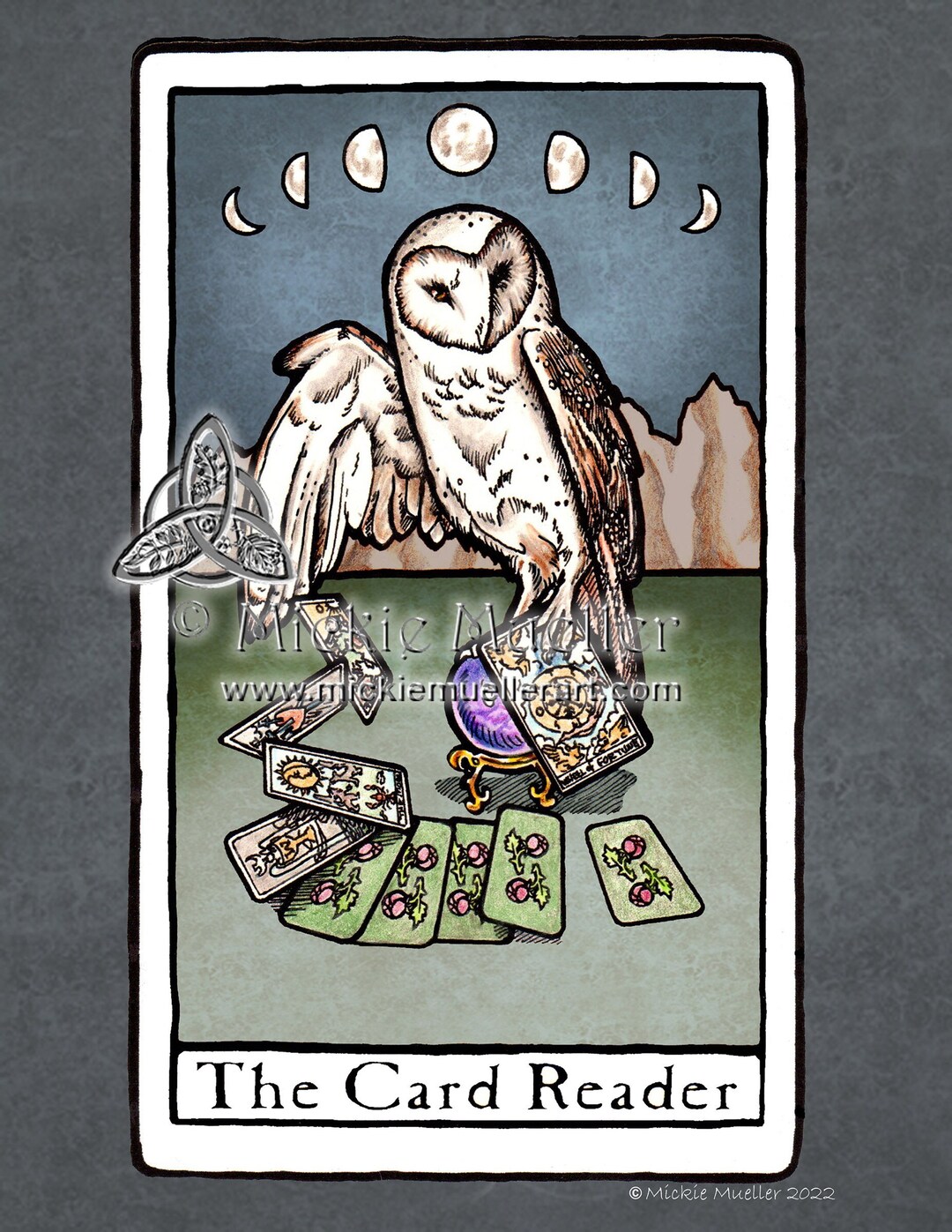 Barn Owl, the Card Reader, Tarot Art, Open Edition - Etsy
