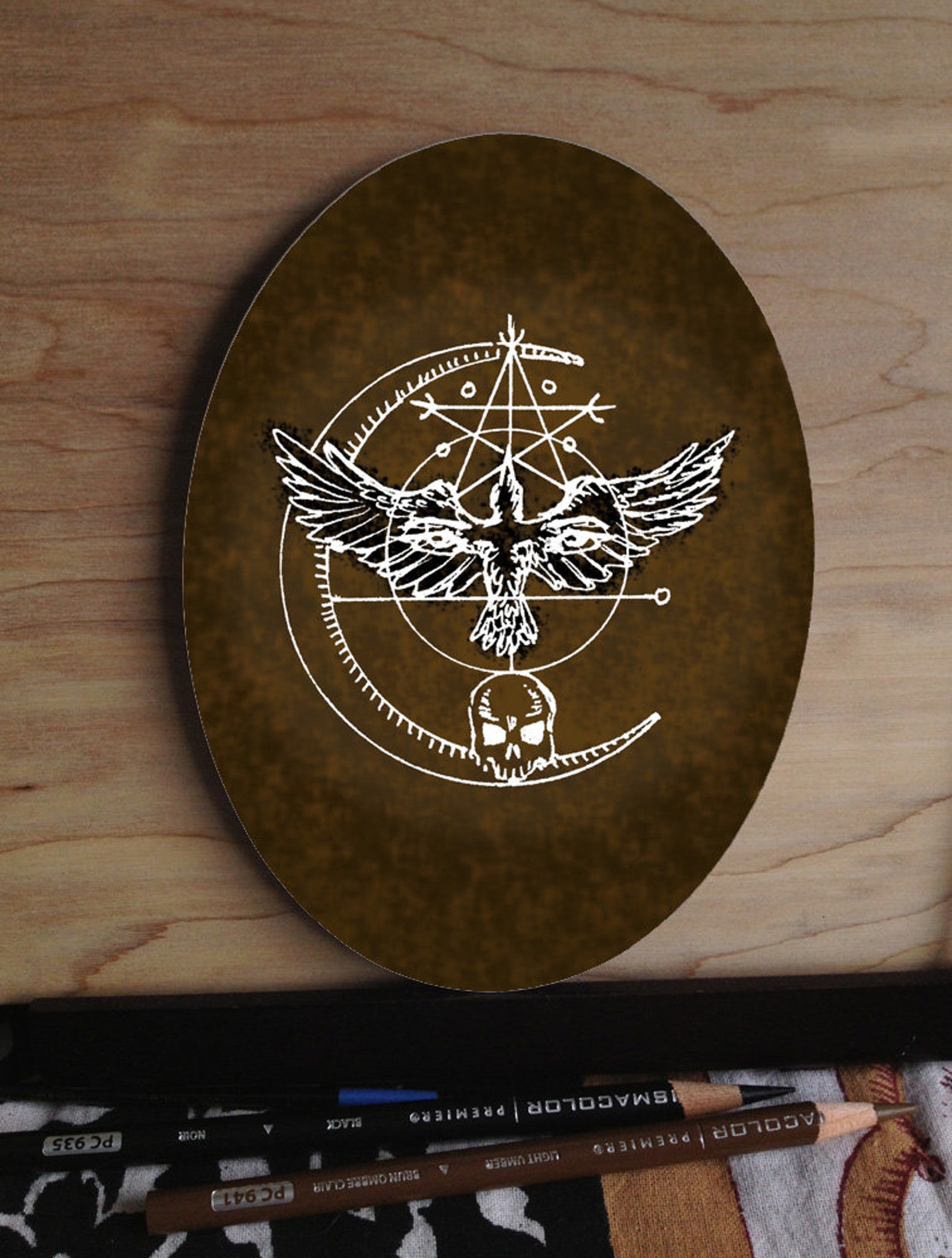 Fearless Sigil Oval Tile Wall Hanging - Etsy