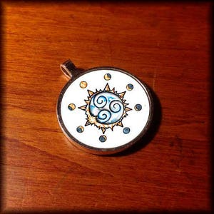 Solar Eclipse Sigil, Buy 3 Get 1 Free, Bezel Amulet With Free Ball ...