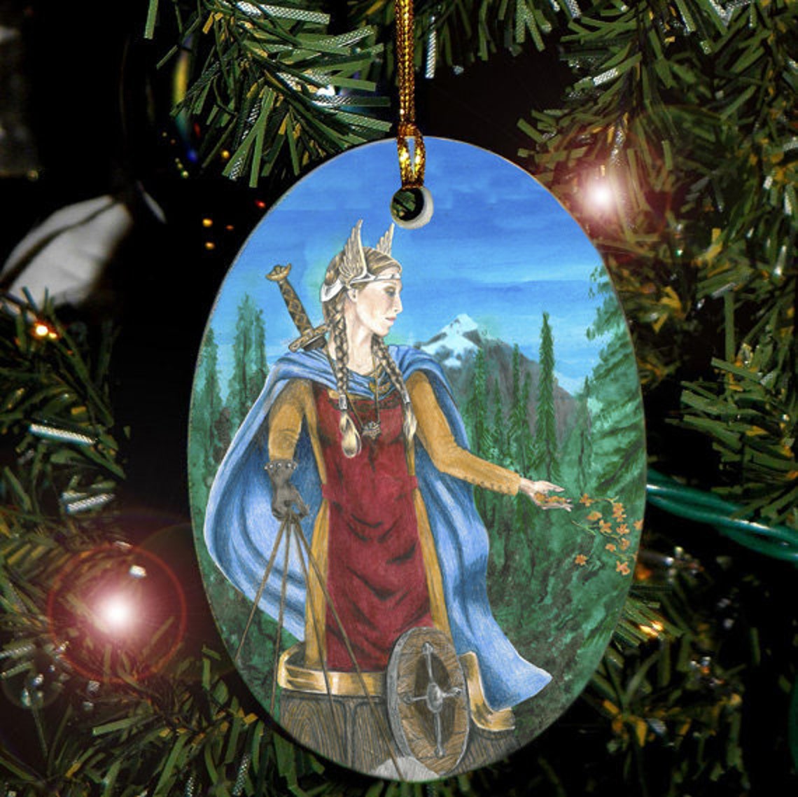 Freya Norse Viking Yule Ornament | Etsy