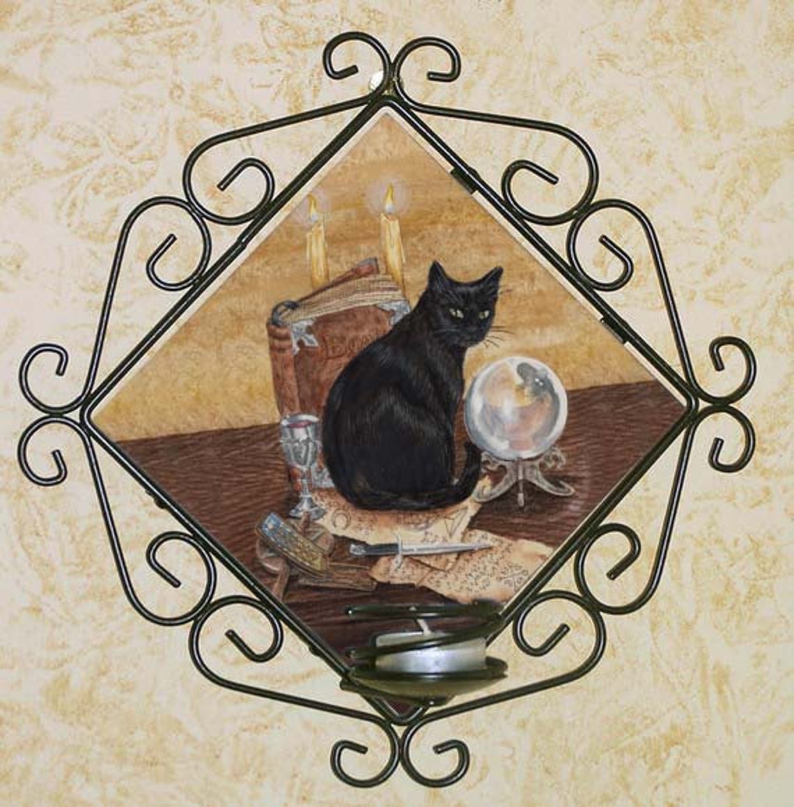 Art of Magic Black Cat Wall Sconce - Etsy