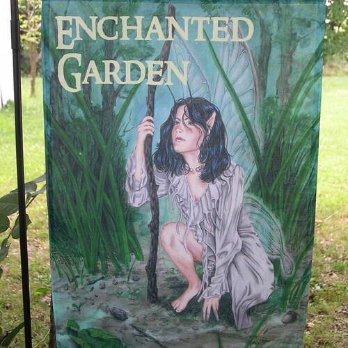 Enchanted Garden Fairy Garden Flag - Etsy
