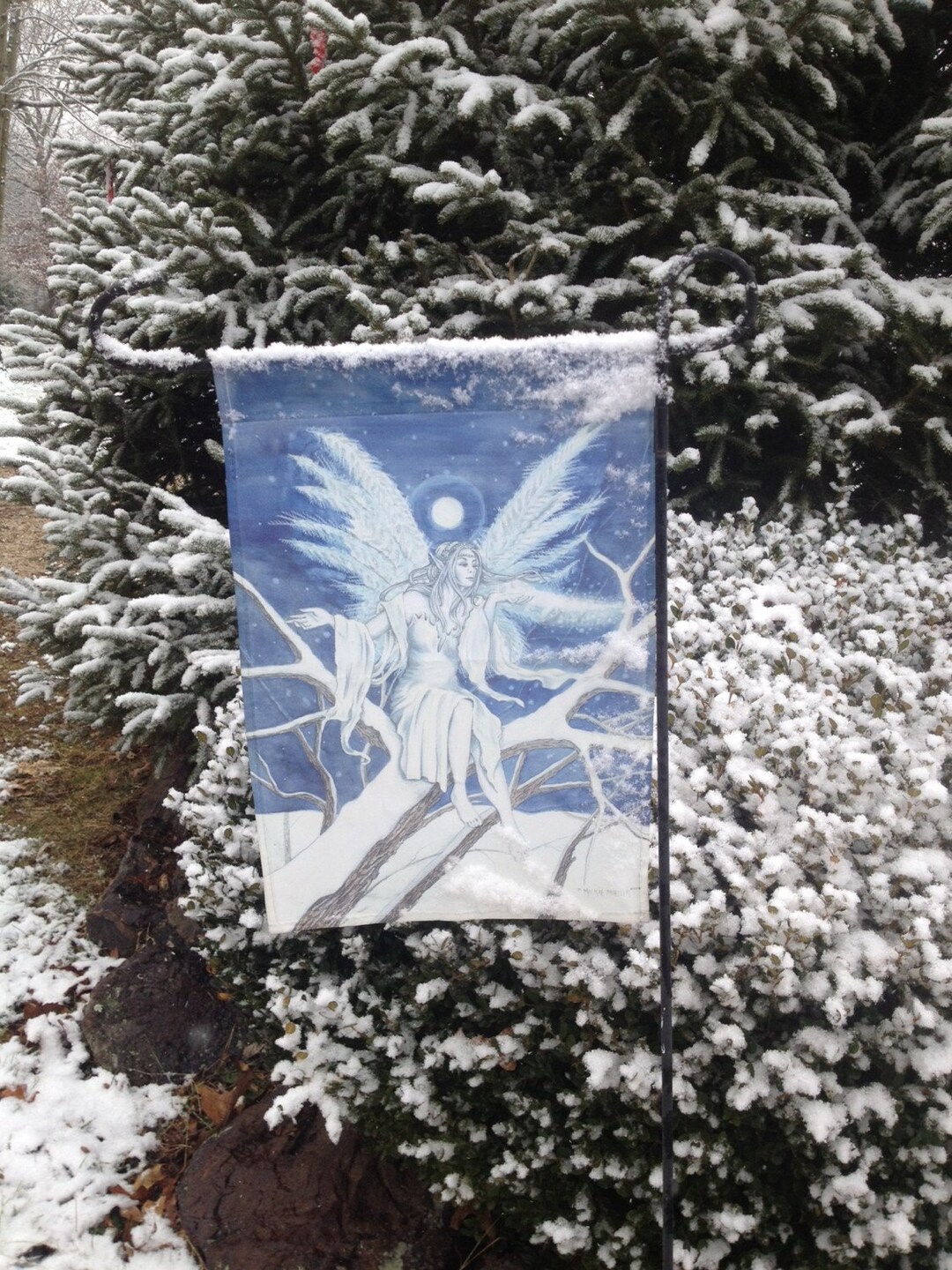 Midnight Ice Fairy, Fantasy Art Garden Flag - Etsy