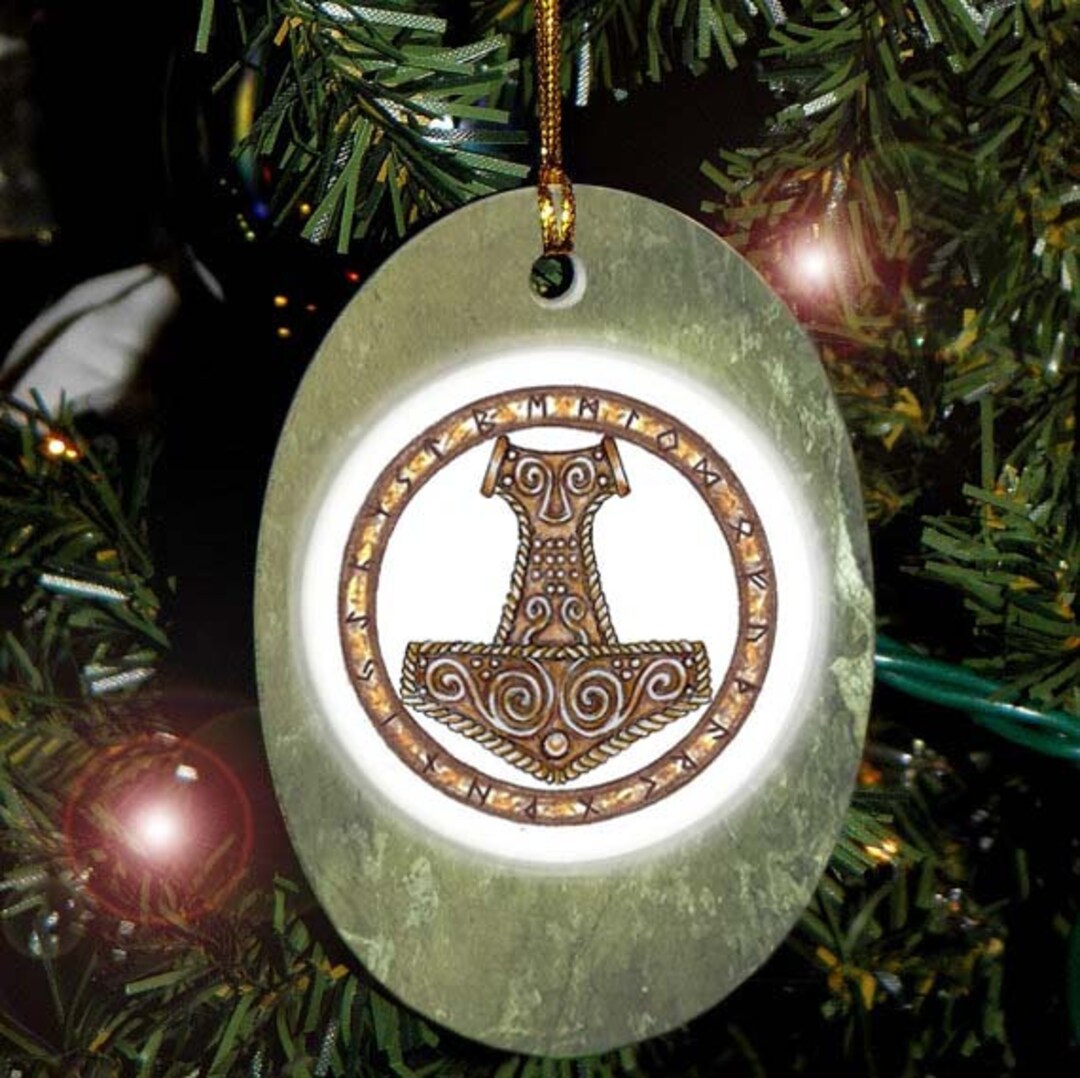 Collectable Thor's Hammer, Viking Heathen Asatru Yule Holiday Ornament ...
