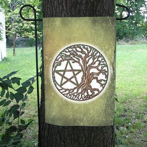Tree Pentacle Garden Flag - Etsy