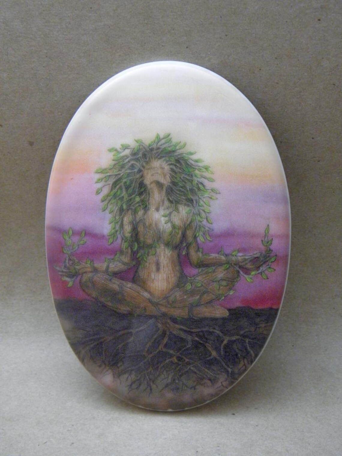 Dryad Spirit Tree Goddess Meditationoval Tile Wall Hanging by - Etsy