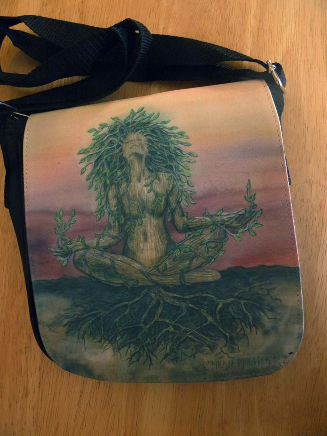 Dryad Spirit Small Shoulder Bag With Changeable Hand Pressed - Etsy
