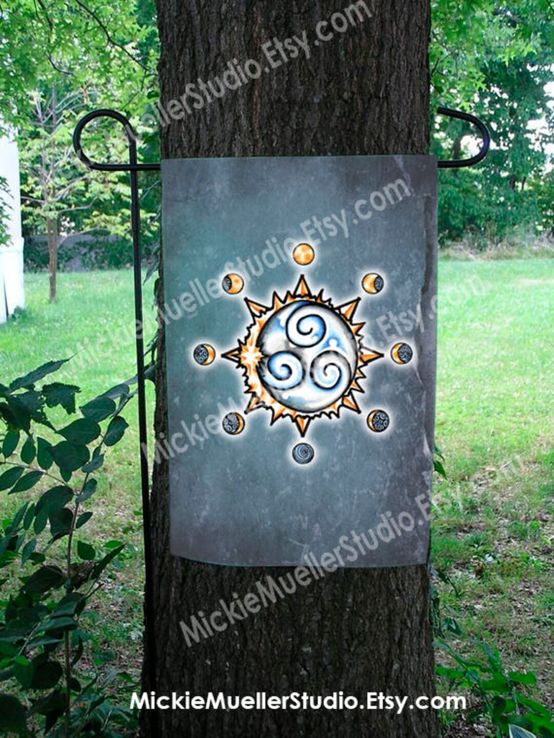 Solar Eclipse Sigil Garden Flag - Etsy
