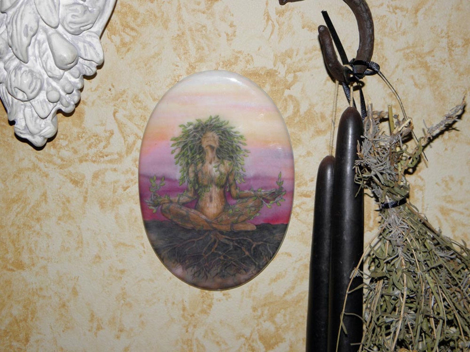 Dryad Spirit Tree Goddess Meditationoval Tile Wall Hanging by - Etsy