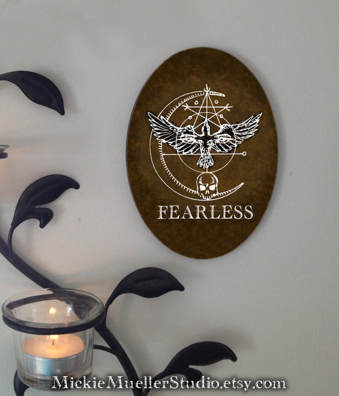 Fearless Sigil, Oval Tile Wall Hanging - Etsy
