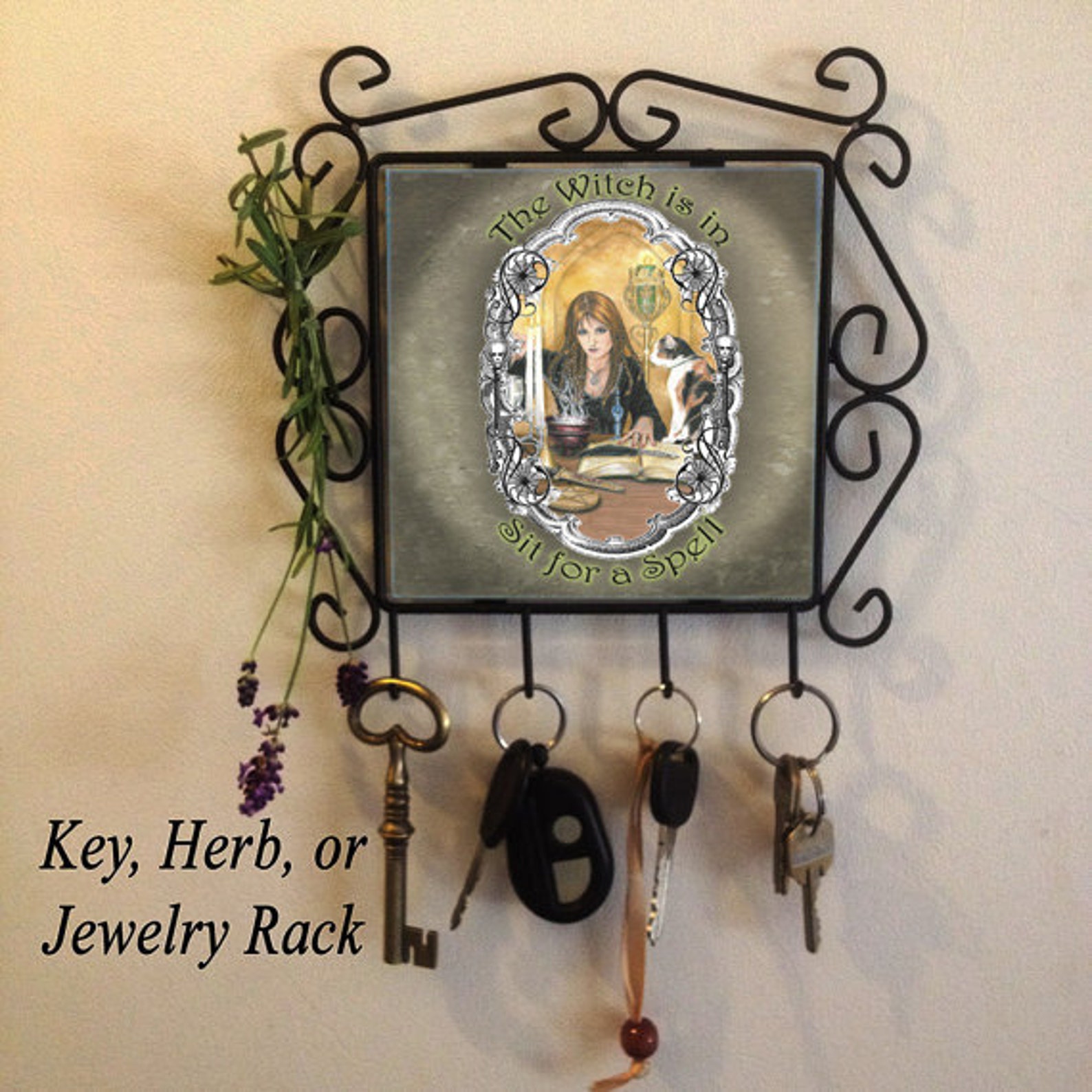 The Witch is in Key Rack - Etsy