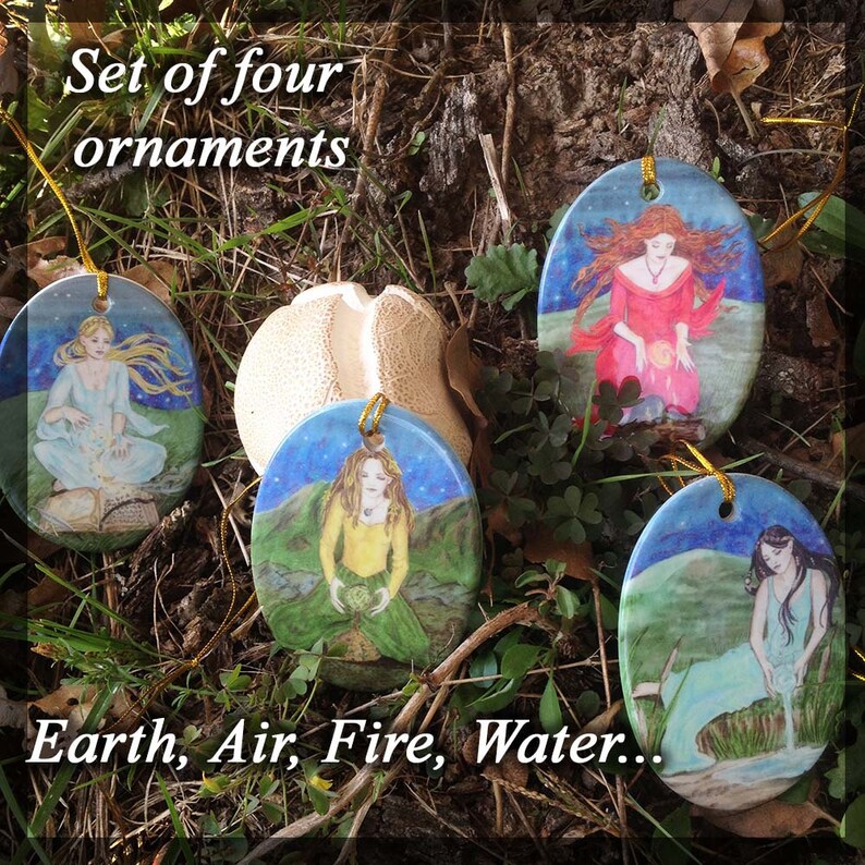 Set of Four Elements From the Well Worn Path Yule/winter | Etsy