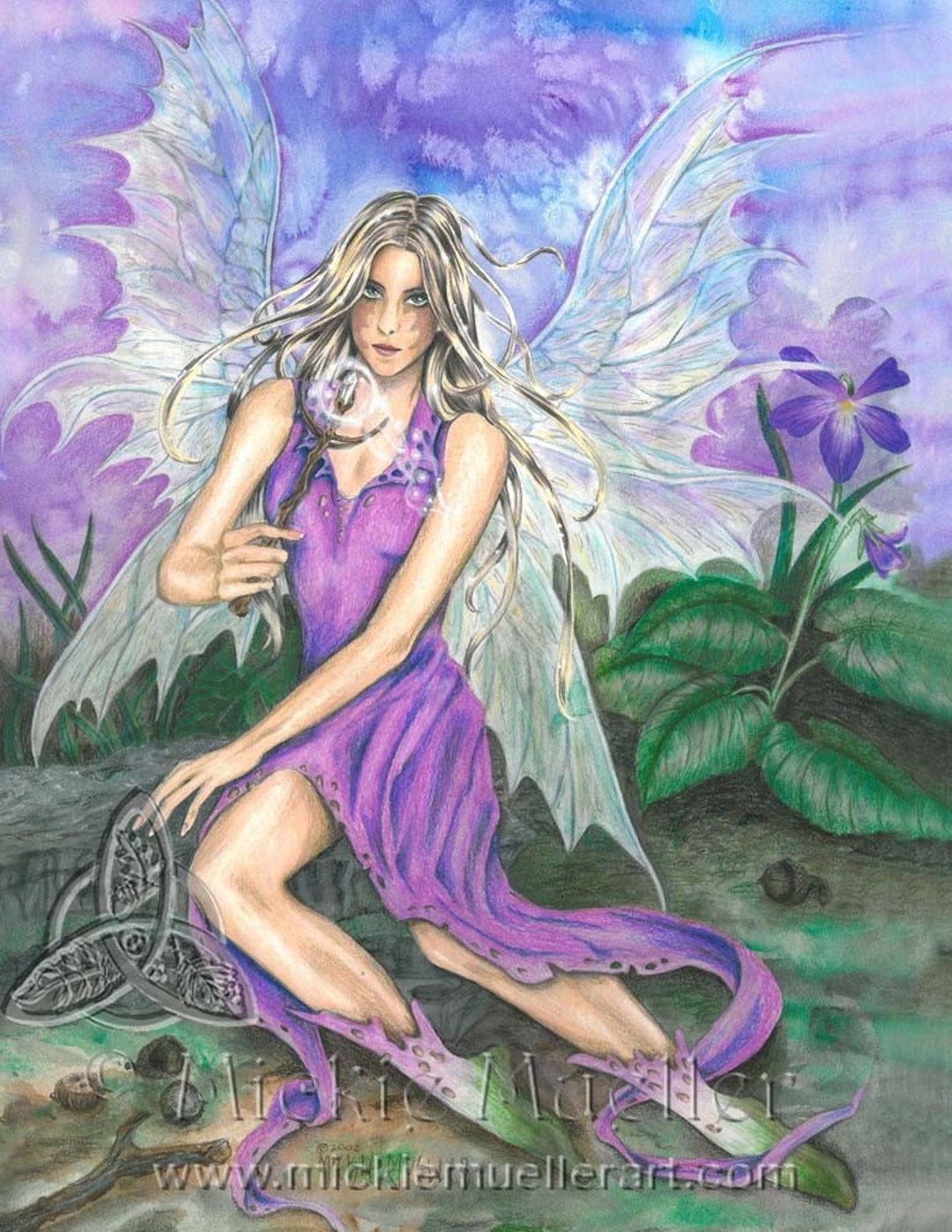 The Violet Fairy Open Edition Print - Etsy