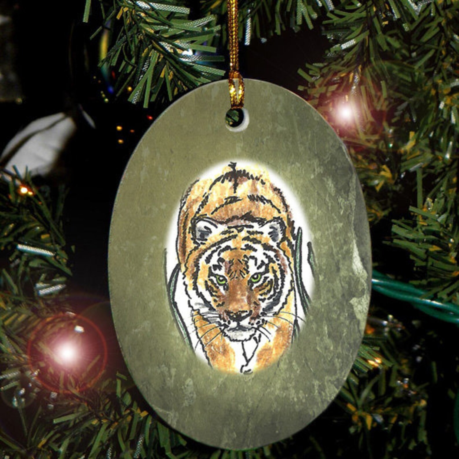 Tiger Totem Animal Yule Holiday Christmas Ornament - Etsy