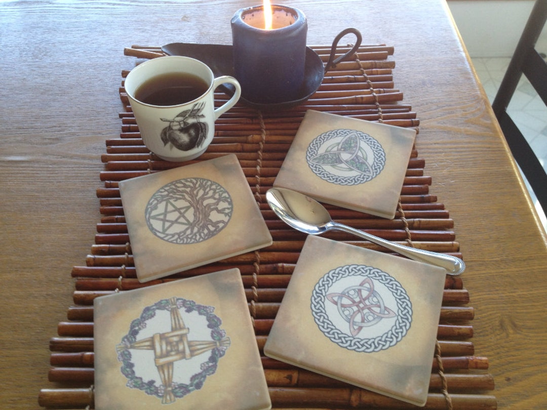 Set of 4 Magical Symbols Coasters - Etsy
