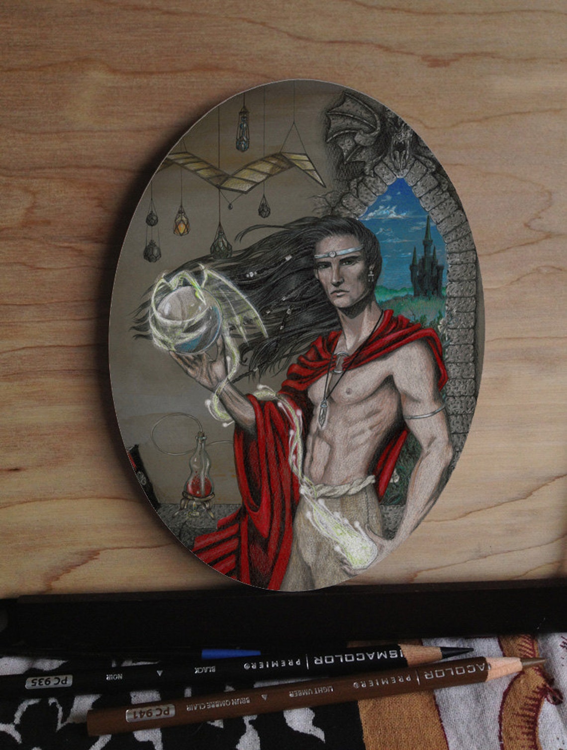 The Alchemist Oval Tile Wall Hanging - Etsy