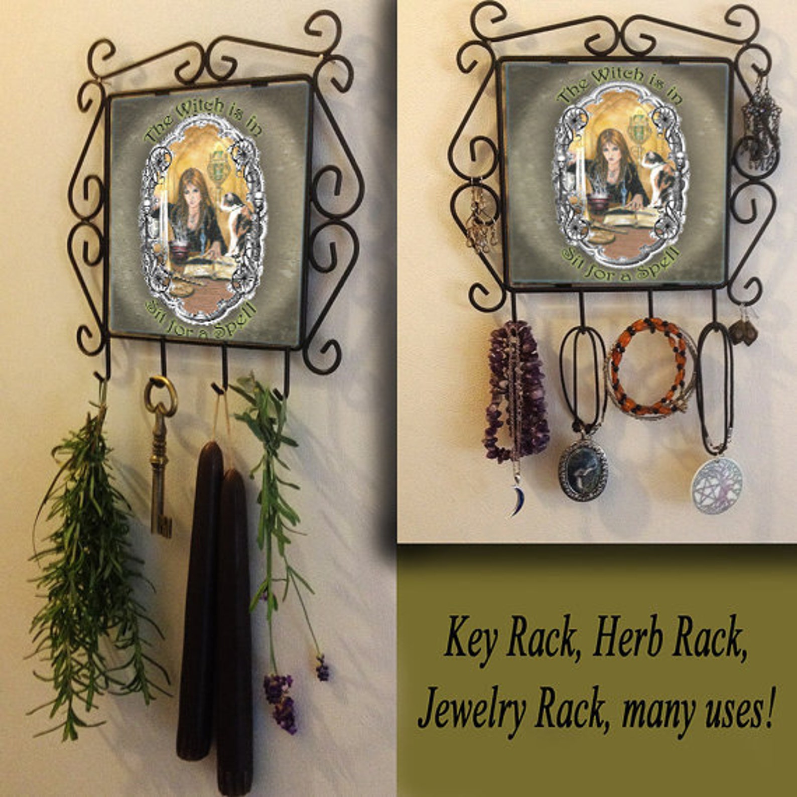 The Witch is in Key Rack - Etsy