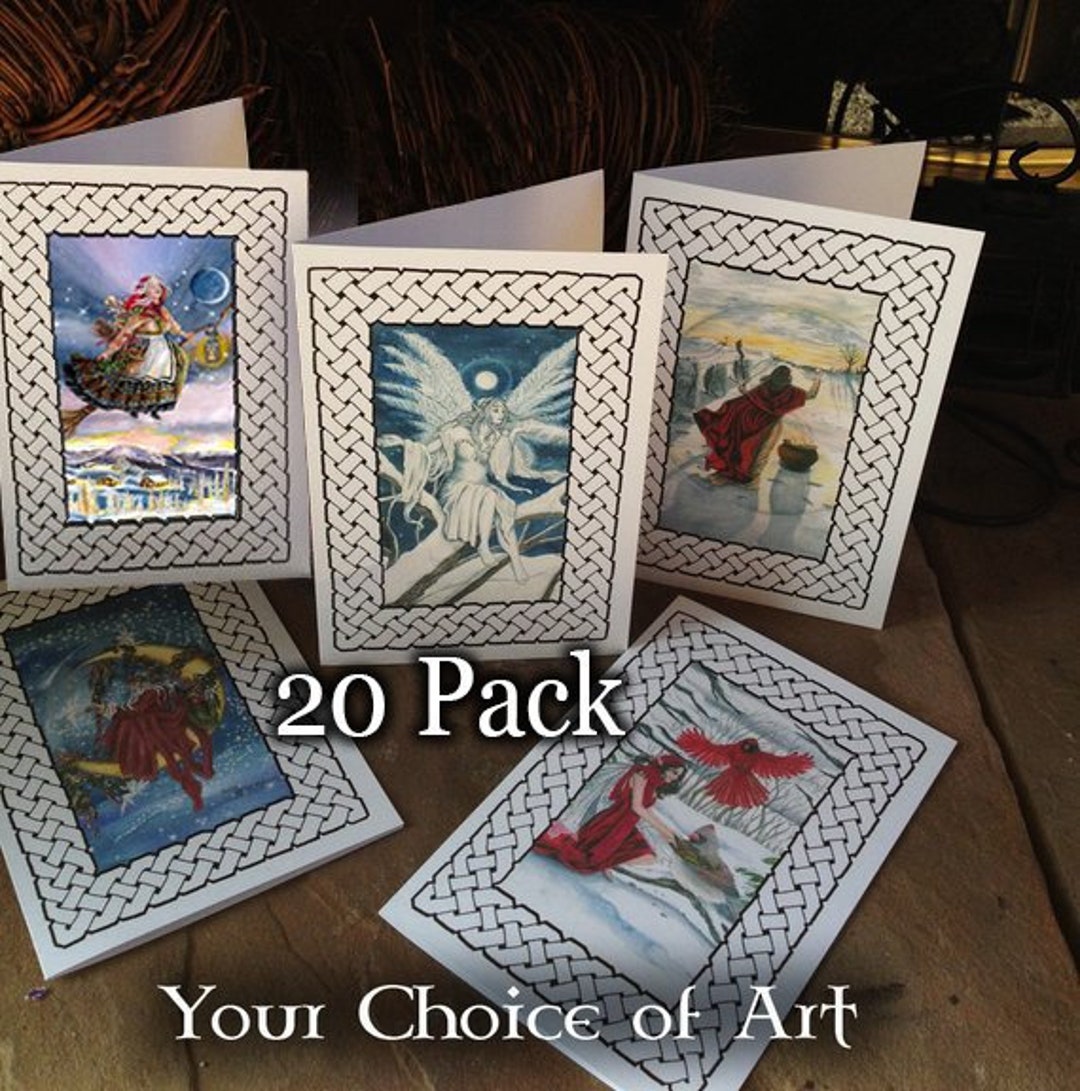 Yule Holiday Cards 20 Pack - Etsy