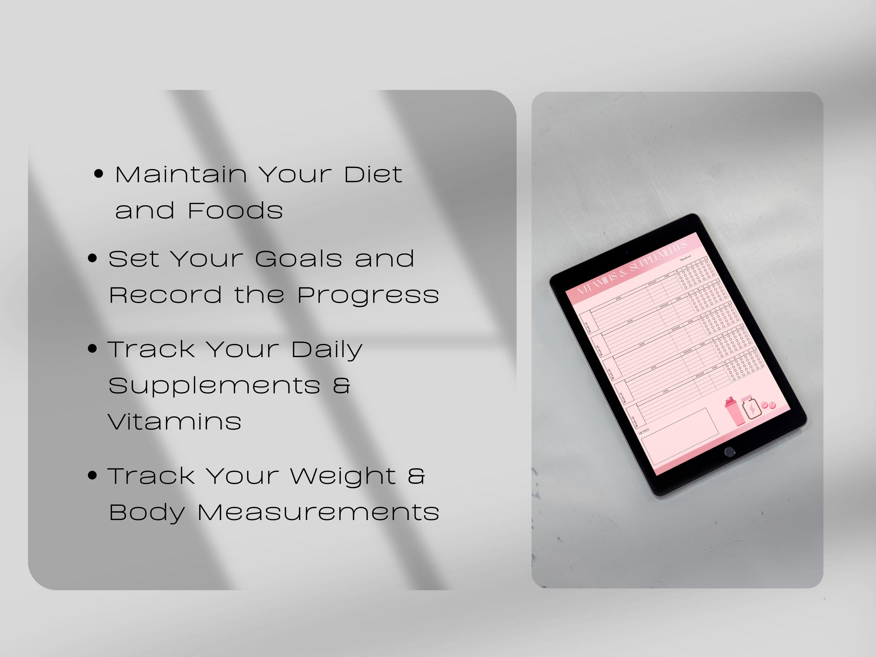 Editable Weight Loss & Fitness Planner Template | Workout Tracker ...